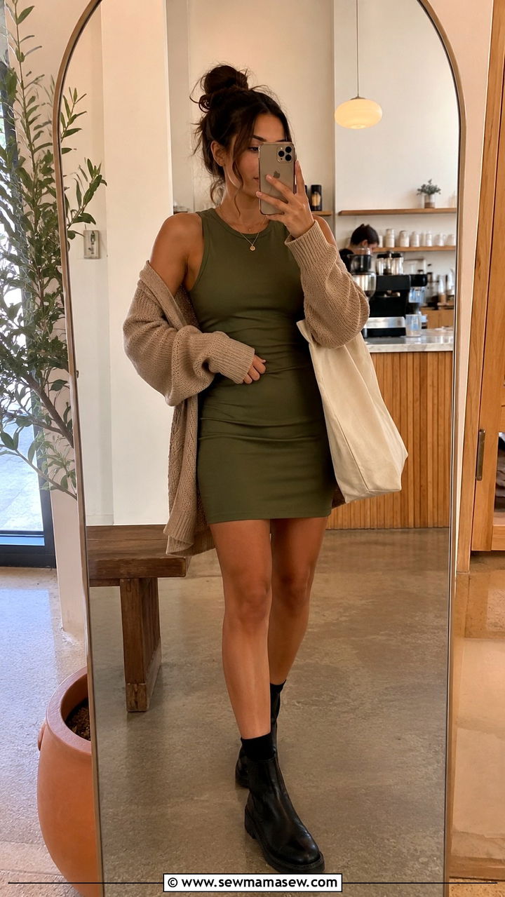 30 Bodycon Dress Outfit Ideas With Boots for Sleek Nights