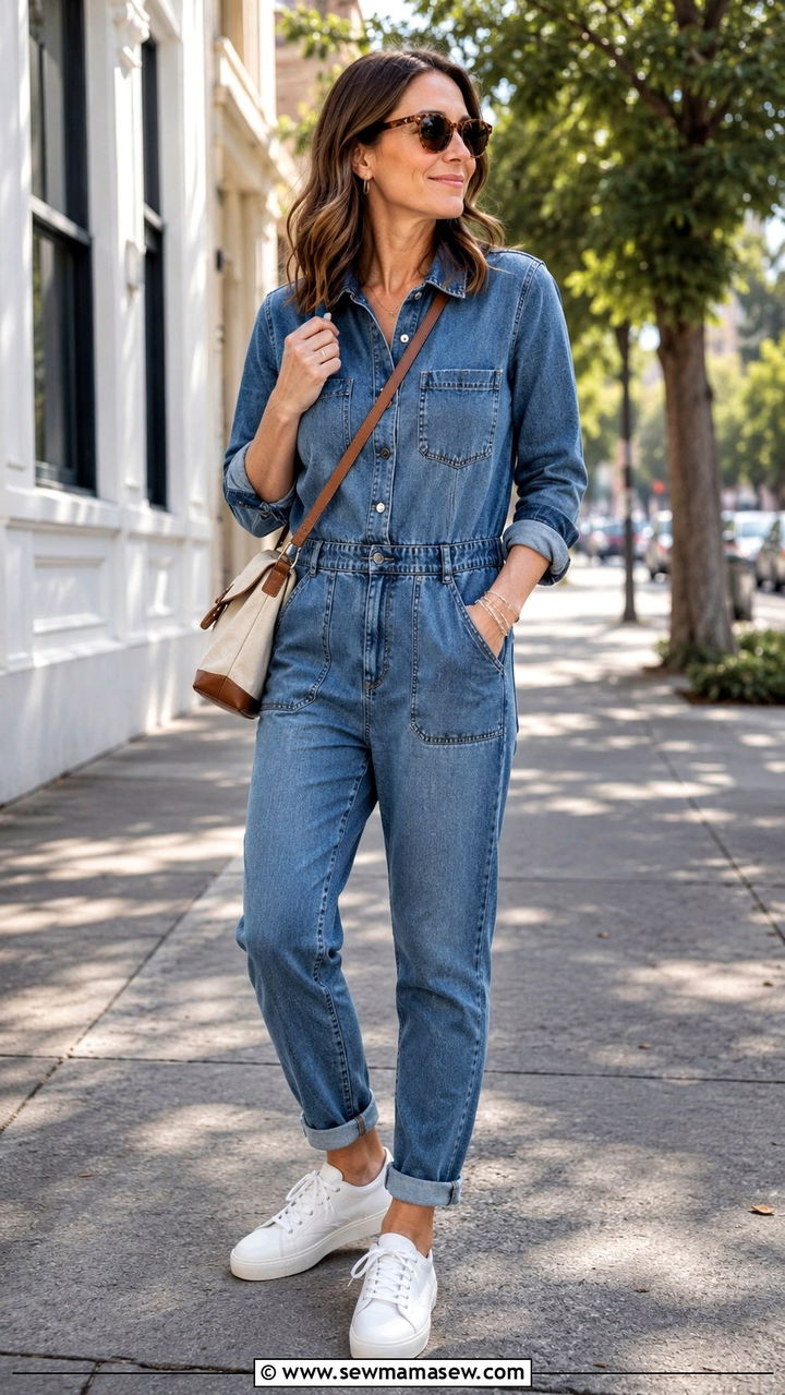 30 Jumpsuit Outfit Ideas for Women Over 40 to Feel Chic