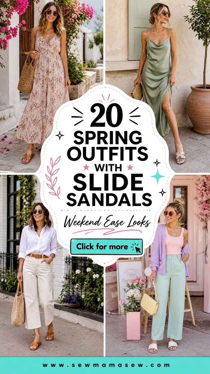 20 Spring Outfits With Slide Sandals for Weekend Ease