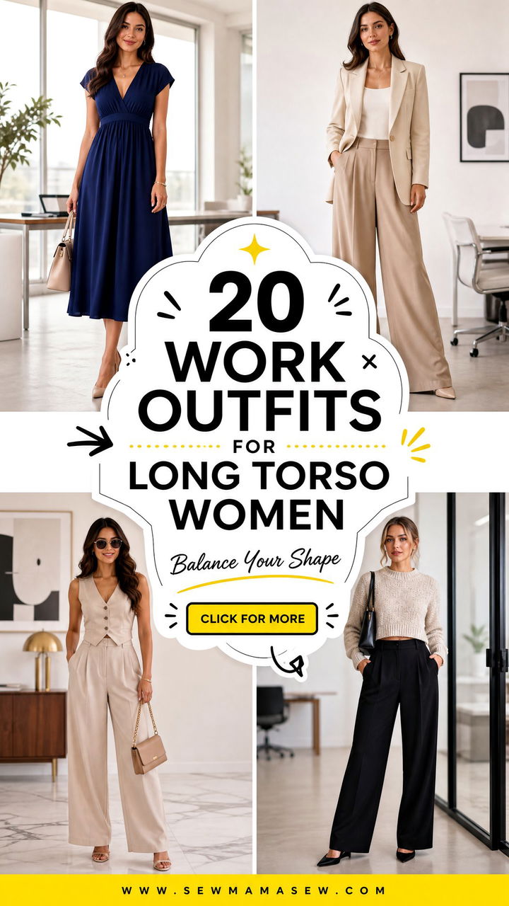 20 Work Outfits for Long Torso Women to Balance Your Shape
