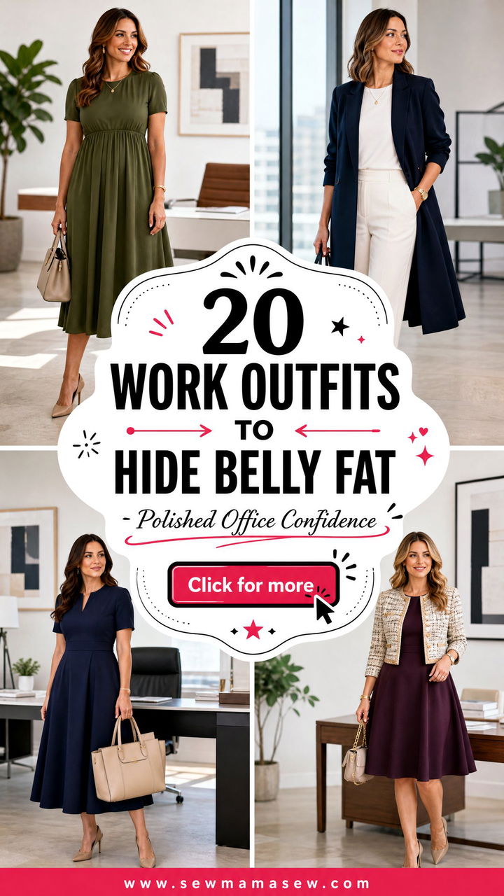 20 Work Outfits to Hide Belly Fat for Polished Office Days