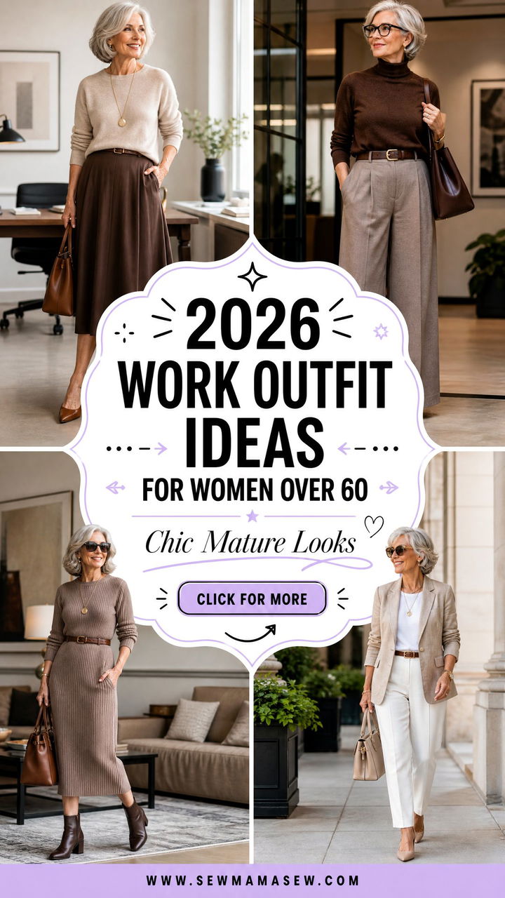 2026 Work Outfit Ideas for Women Over 60: 20 Chic Looks