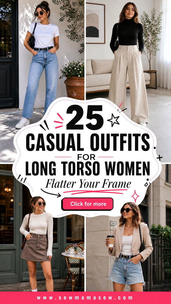 25 Casual Outfits For Long Torso Women That Truly Flatter