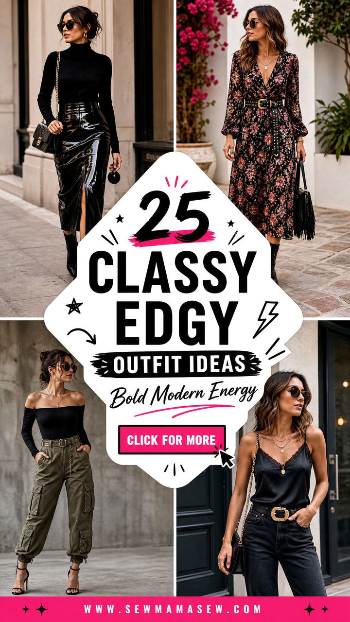 25 Classy Edgy Outfit Ideas for Bold Modern Style Women
