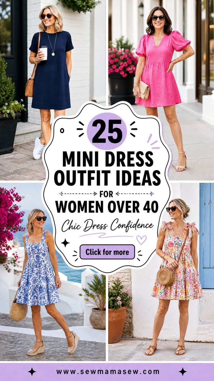 25 Mini Dress Outfit Ideas for Women Over 40 to Feel Chic