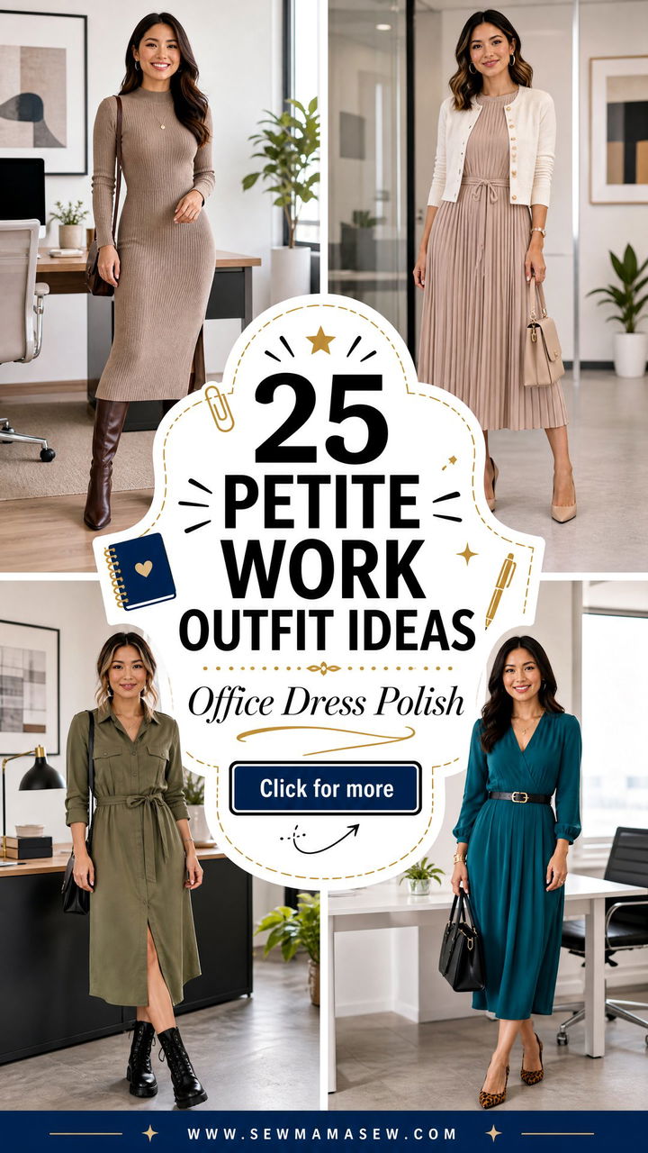 25 Petite Work Outfit Ideas With Dress for Office Polish