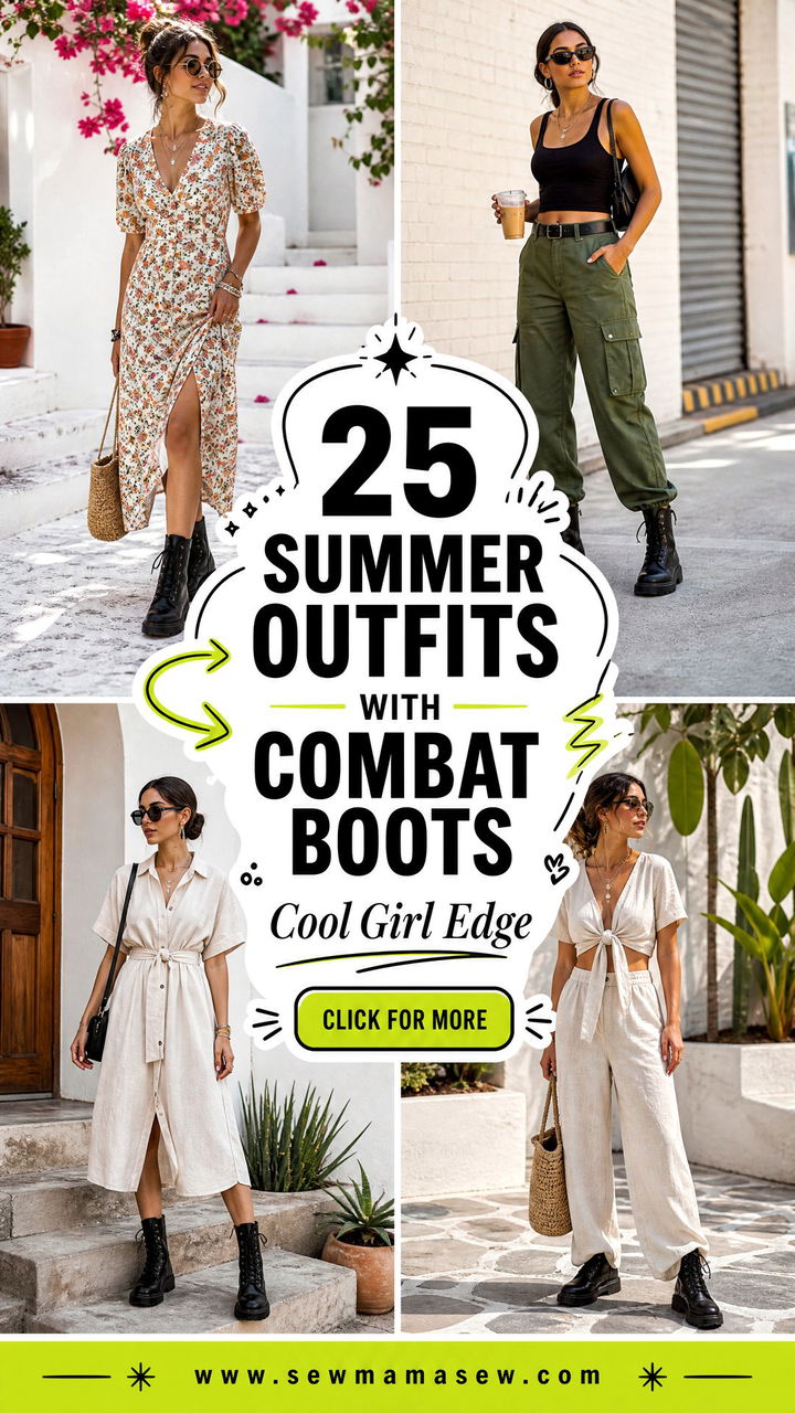25 Summer Outfits With Combat Boots for Cool-Girl Edge