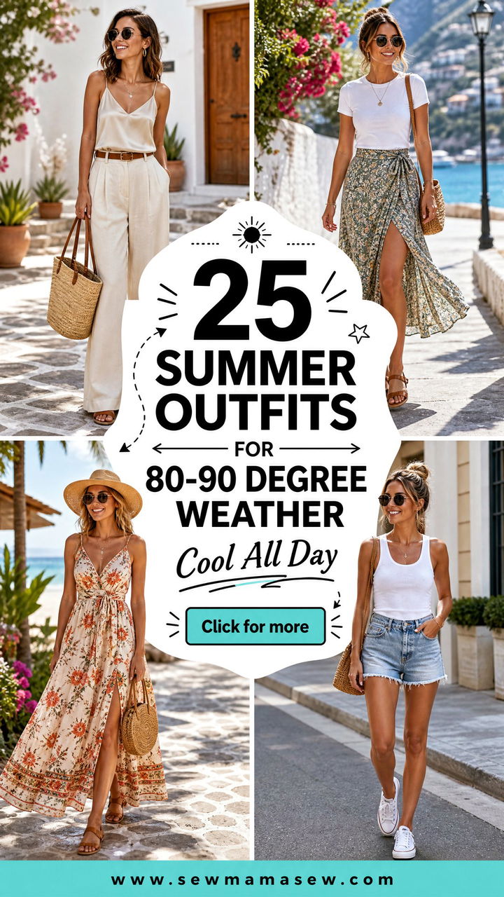 25 Summer outfits for 80-90 degree weather That Stay Cool