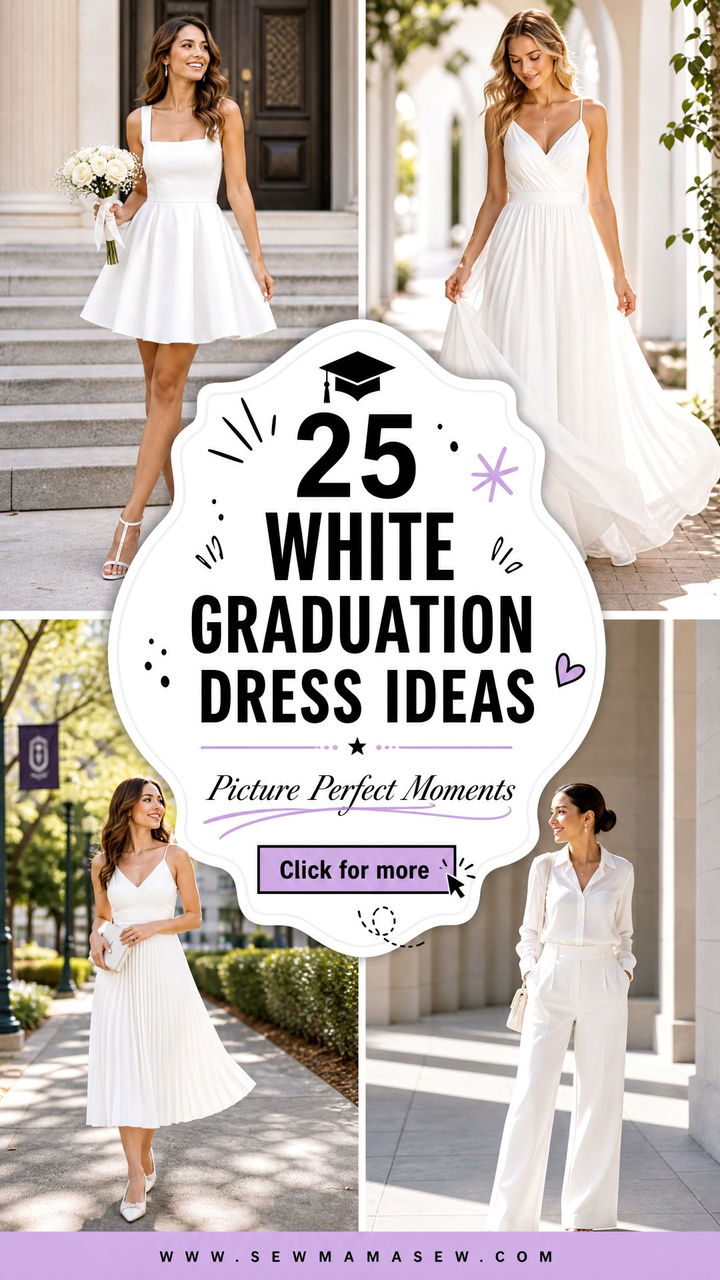 25 White Graduation Dress Ideas for Picture-Perfect Moments