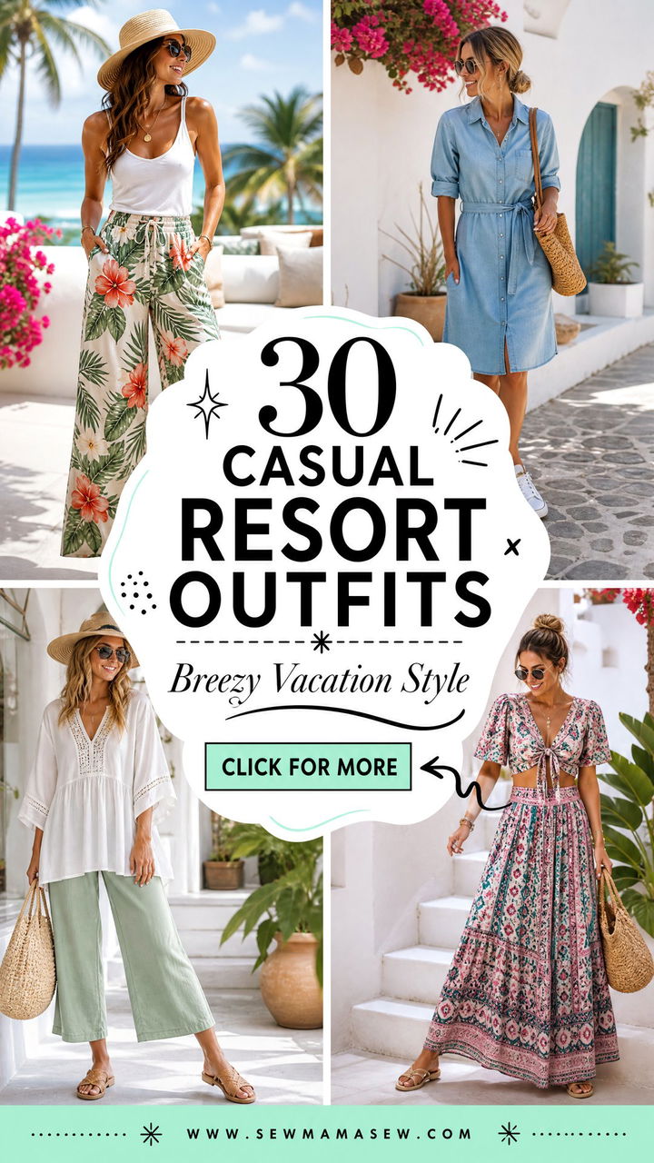 30 Casual Resort Outfits for Breezy Vacation Style This Season