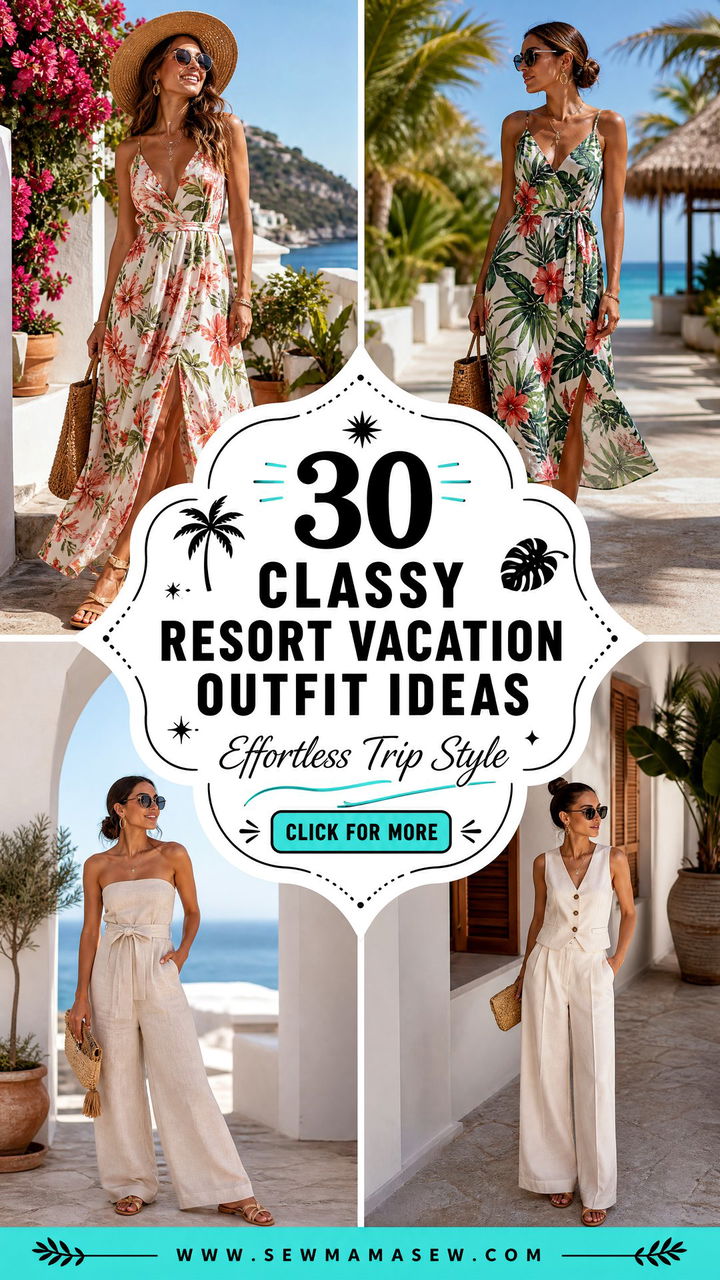 30 Classy Resort Vacation Outfit Ideas for Effortless Trips